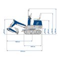 Benzin Mini-Bagger EXC815 Scheppach - 8,5 PS | 2330mm Grabweite | 690mm ...