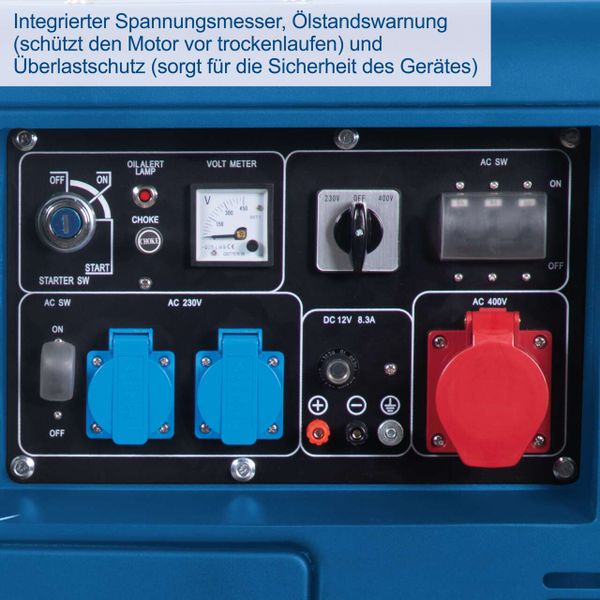 Diesel Stromerzeuger SG5200D Scheppach - 7,7PS | 5000W | Elektrostart ...