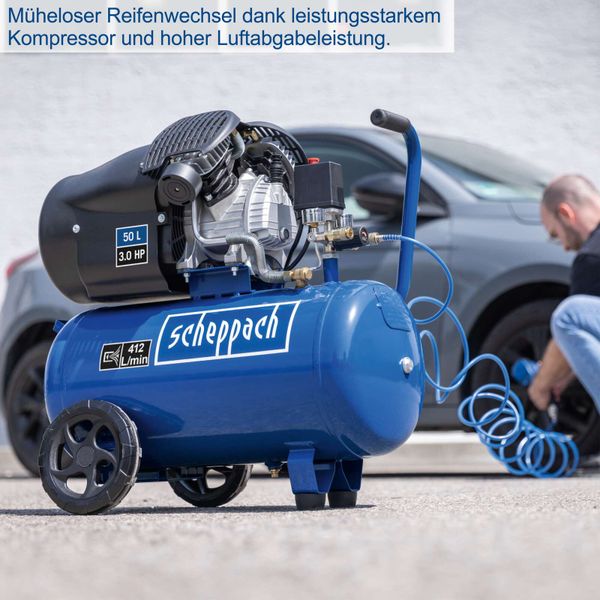Kompressor HC53DC scheppach - 230V 50Hz 2200W - 50L | Scheppach Shop
