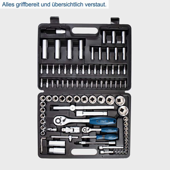 Werkzeugkoffer TB94 Scheppach - 94teilig | stabiler und kompakter ...